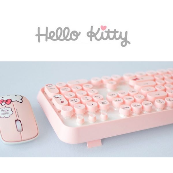 Digital Ventus Hello Kitty Retro 2.4GHz Wireless Keyboard + Mouse Set ...