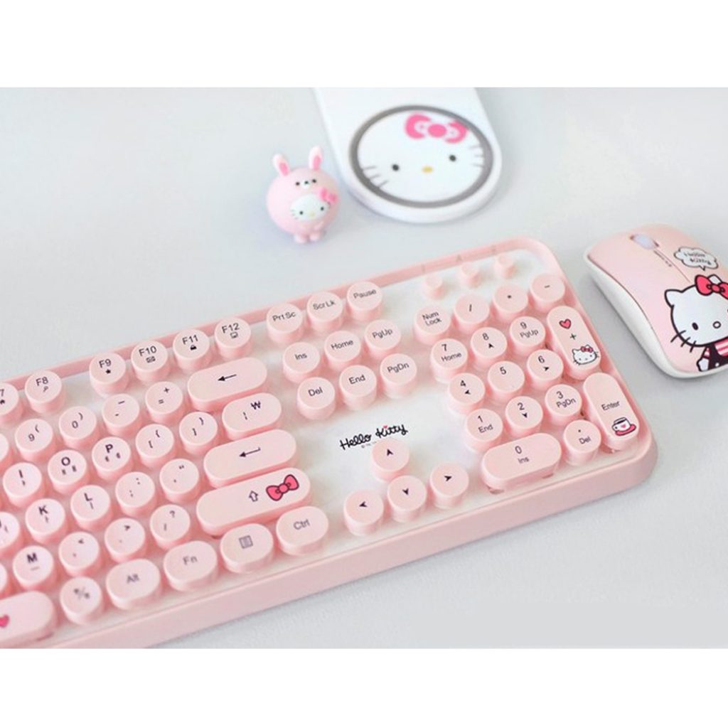 Digital Ventus Hello Kitty Retro 2.4GHz Wireless Keyboard + Mouse Set ...