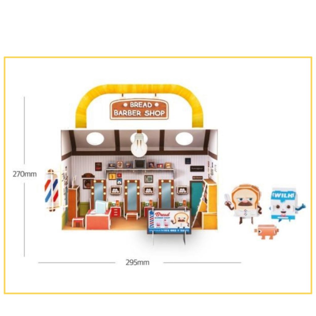 Barbershop Bread Miniature Making Set-Bread Barber Shop House + 3 ...